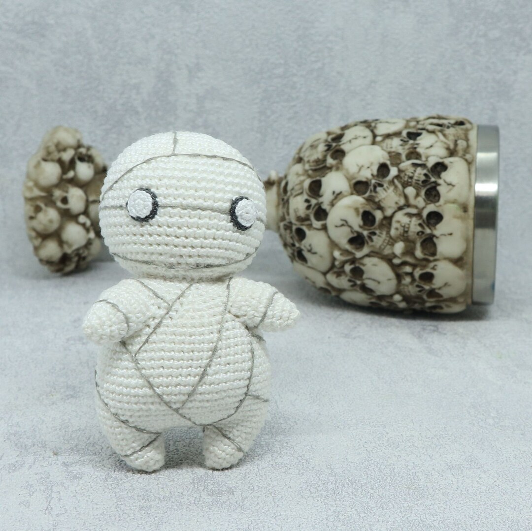 Crochet Mummy Plush Toy: Handmade Halloween Decor - Etsy