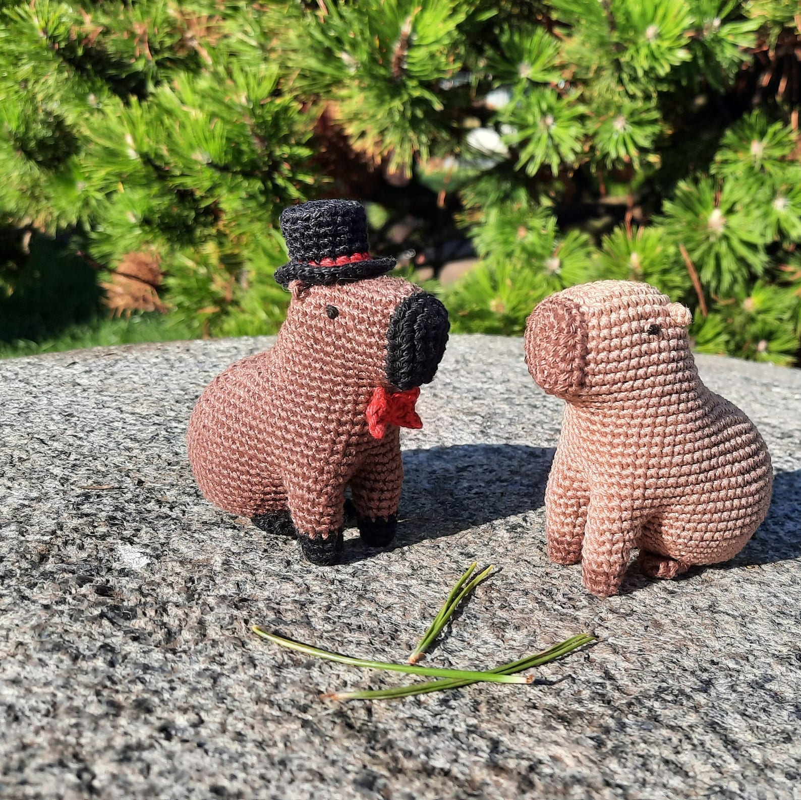 Sitting Capybara Crochet Pattern. Capybara With Top Hat and Bow Tie for ...