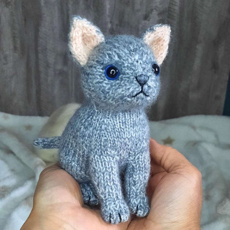 Realistic Knitted Cat Pattern: Kitten Toy (digital Download) - Etsy