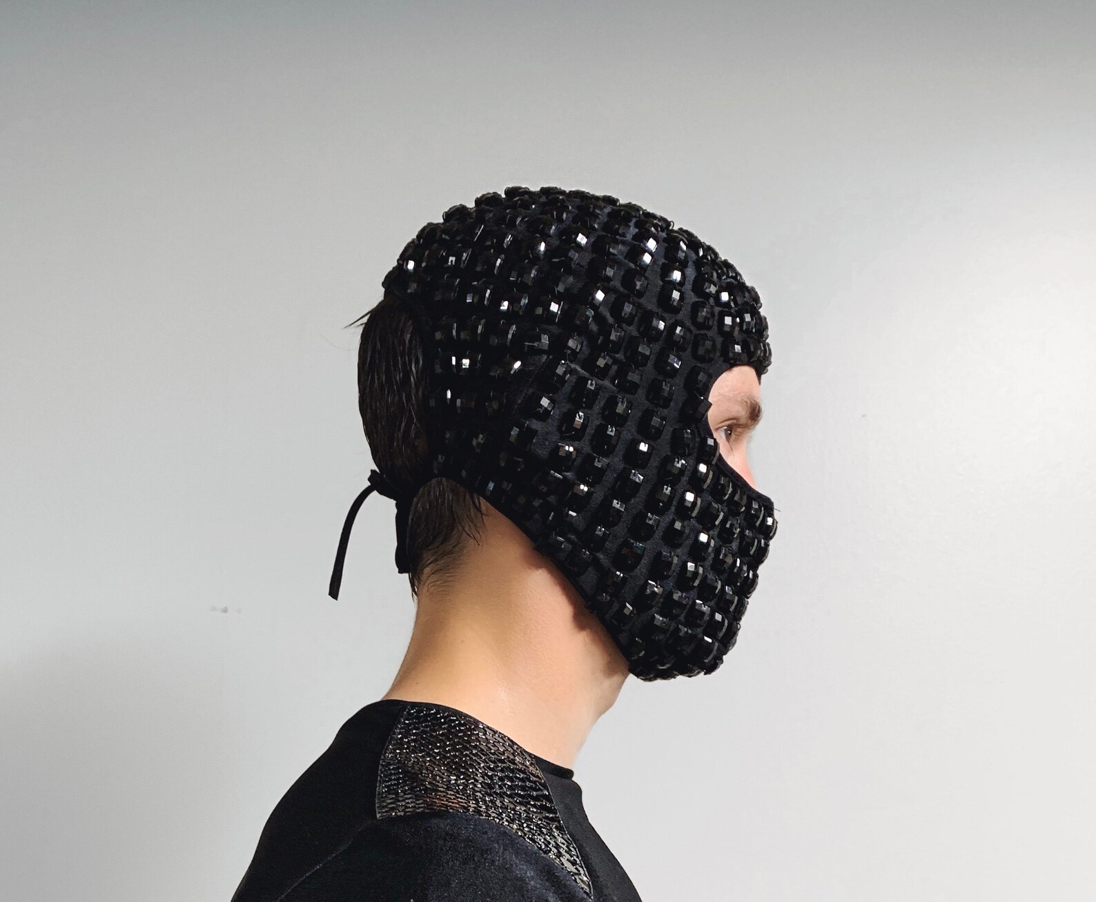 Crystal Jeweled Mask - Headpiece - Couture - Unisex - Costume ...