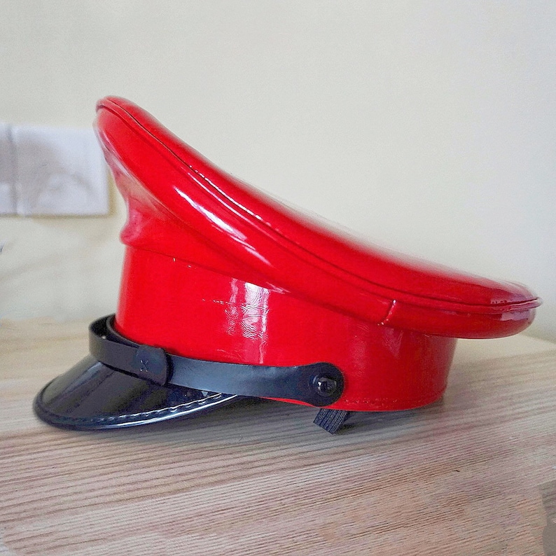 PVC Leather Conductor Hat - Sexy Costume - Stage - Dance Costume - Sexy ...