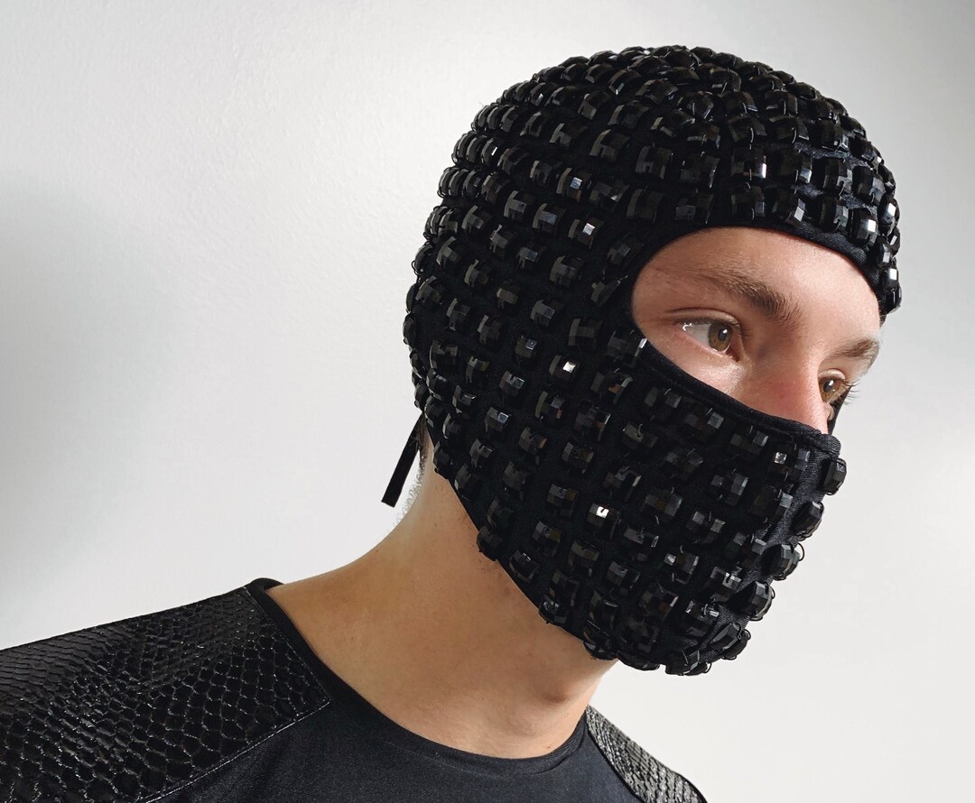 Crystal Jeweled Mask - Headpiece - Couture - Unisex - Costume ...