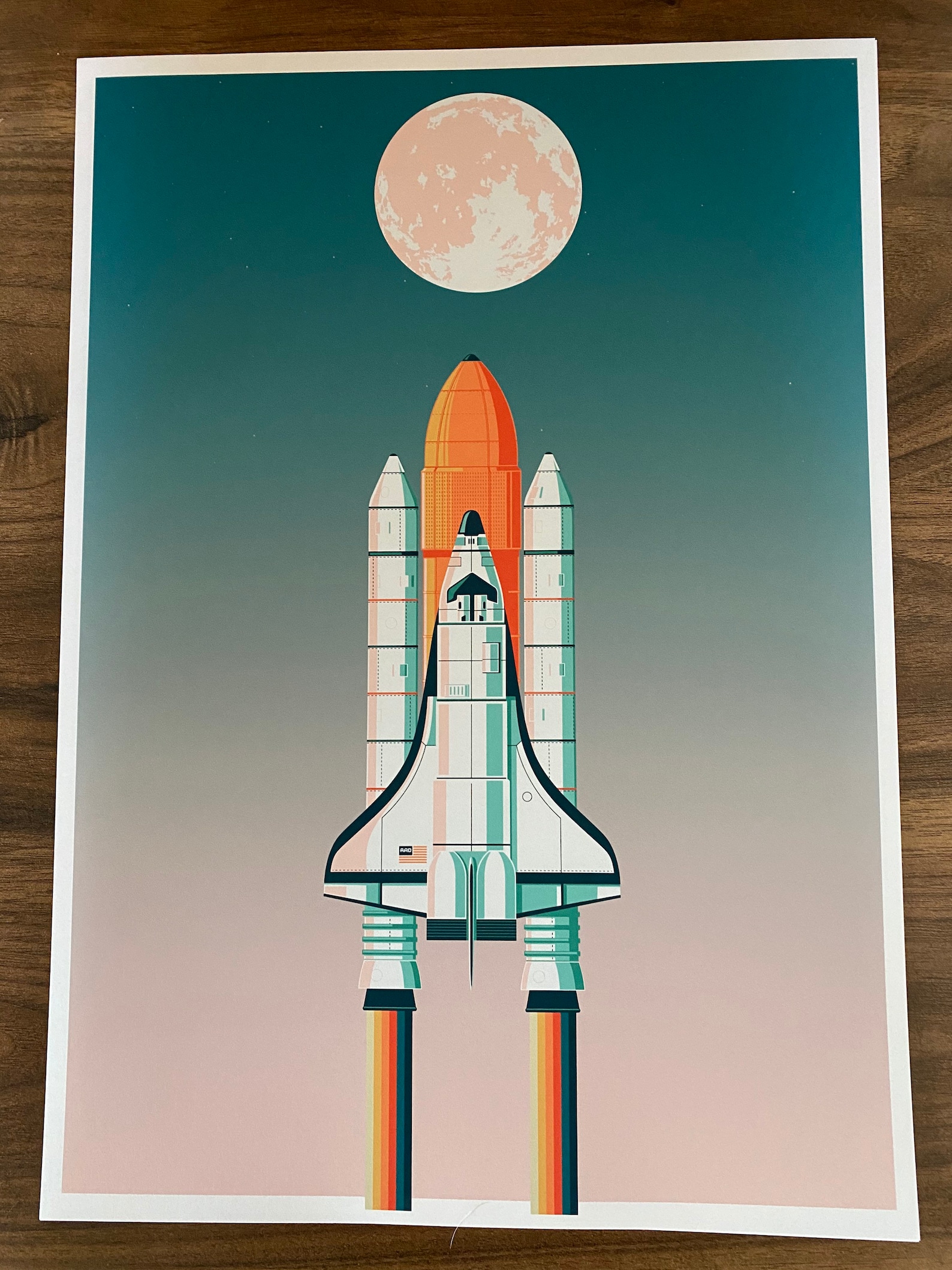 Space Rocket Poster Print Space Shuttle | Etsy