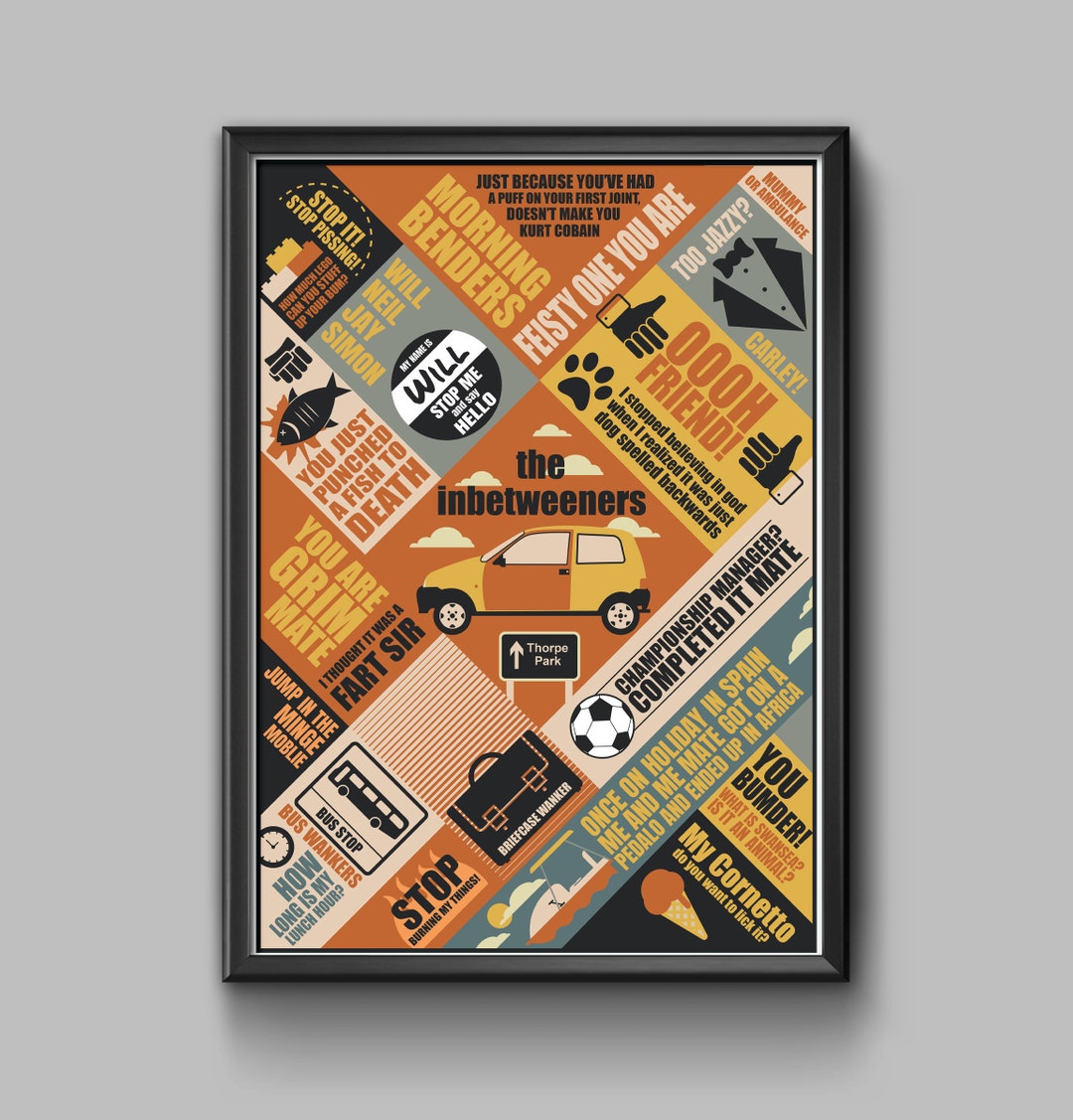 The Inbetweeners TV Show Print - Fun Quote Collage - Etsy UK