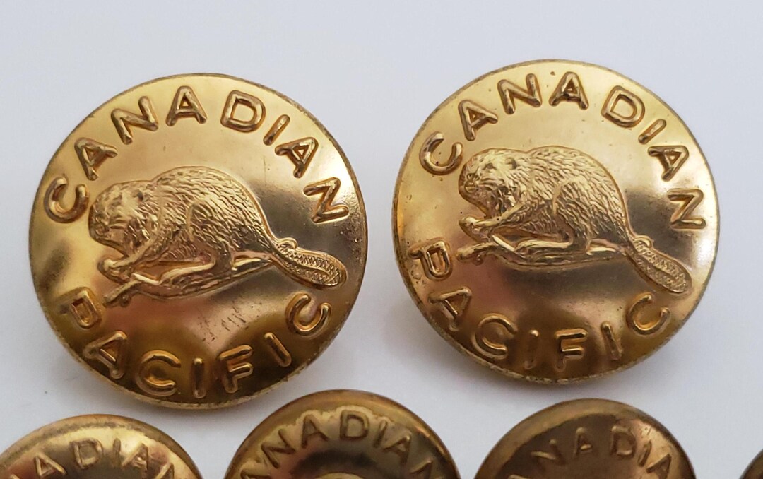 Vintage Canadian Pacific Uniform Buttons: Beaver Design, Wm Scully Ltd ...