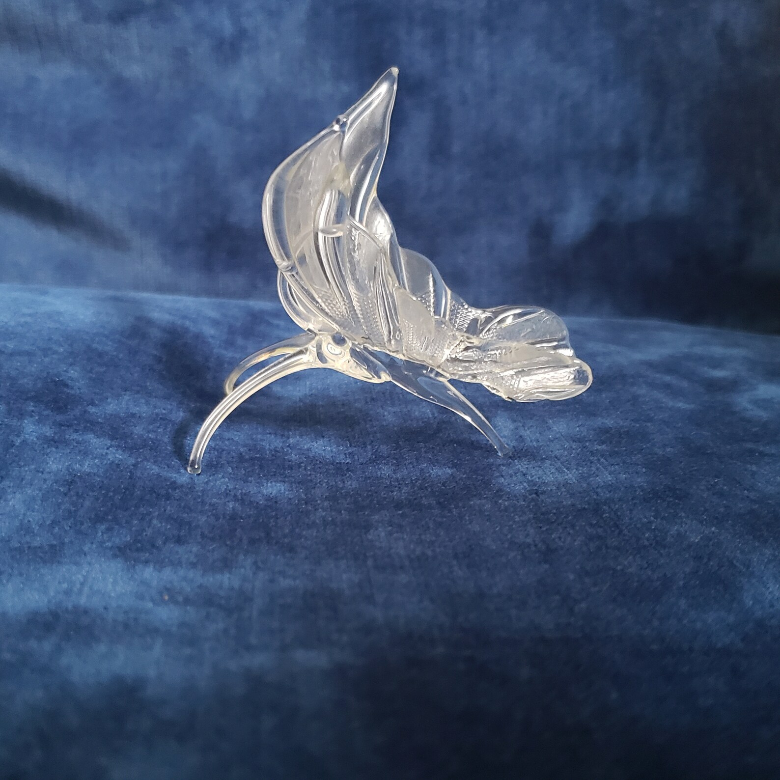 Vintage Hand Blown Glass Butterfly or Moth Decoration, Ornament, or ...