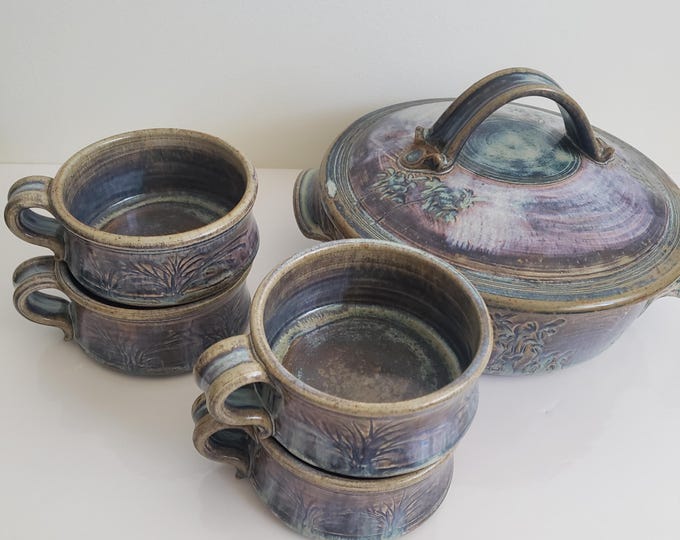 Steve Jorgenson Stoneware Soup Tureen Set: Canadian Studio Pottery - Etsy