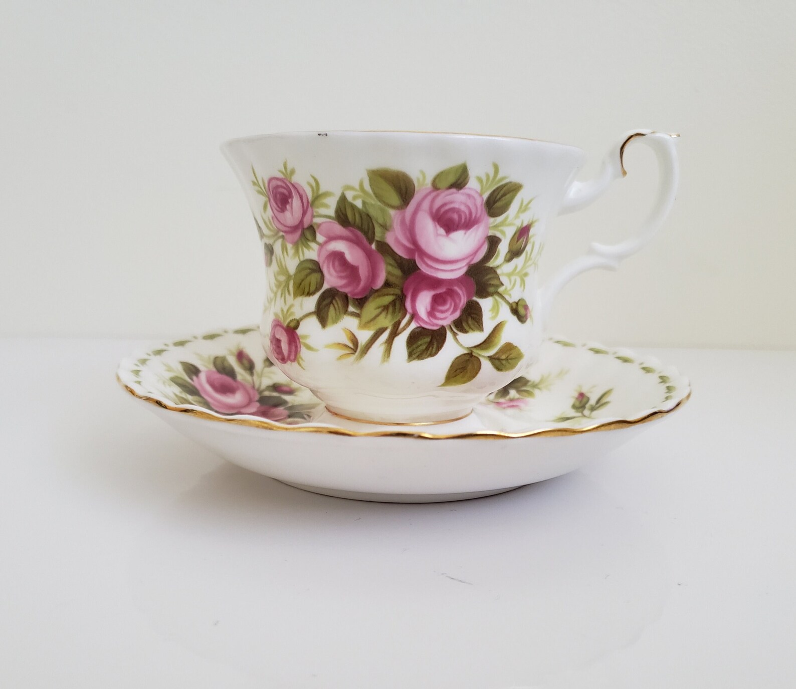 Vintage Royal Albert June Roses Flower of the Month Teacup and Saucer ...