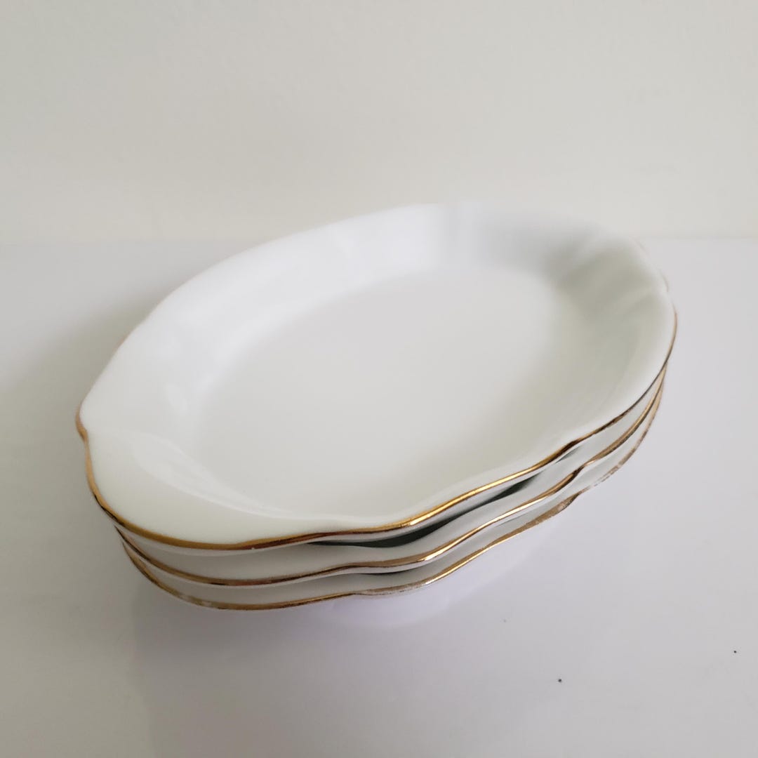 Mid Century Royal Albert Val D'or Plate Set: Gold Trim Serving Trays - Etsy