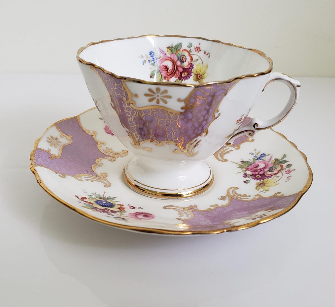 Vintage Hammersley Tea Cup and Saucer Set, 3682/13, White With Gold ...