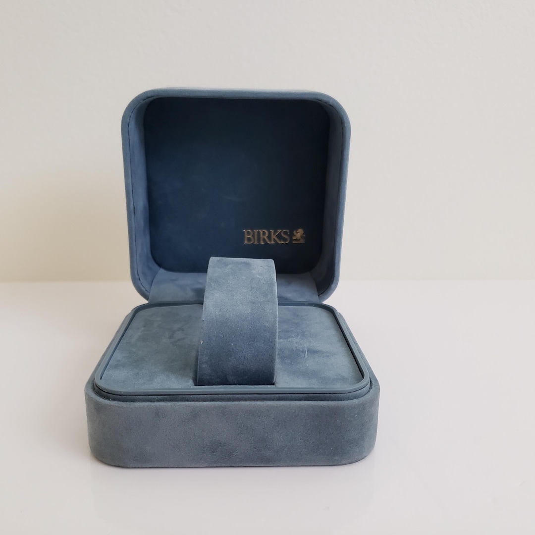 Vintage Birks Blue Suede Watch Presentation Box - Etsy