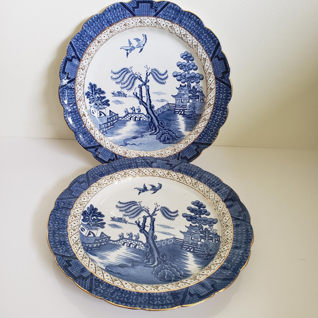 Vintage Booths Made in England "real Old Willow" 10 1/2" Plates ...