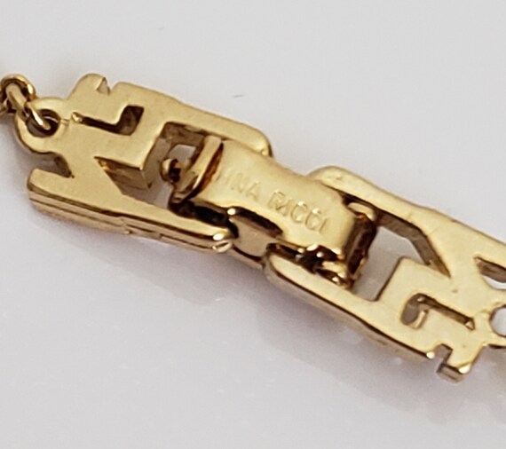 Vintage Nina Ricci Black Glass Pendant Necklace: Gold… - Gem