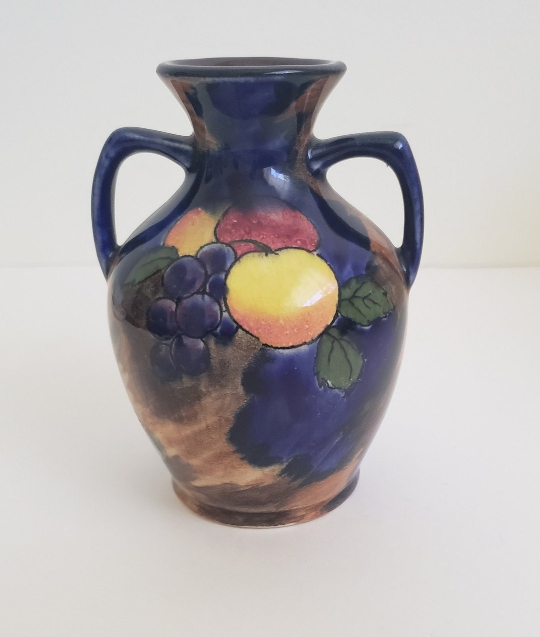 Vintage Tunstall Two Handle Vase or Ewer in Autumn Pattern, Art Deco ...