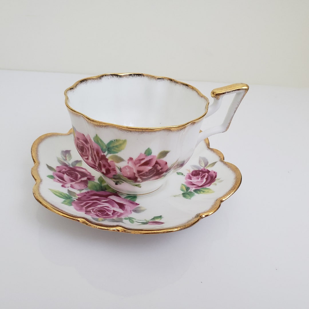 Mid Century "juliana Rose" Hexagonal Fine Bone China Teacup Set by ...