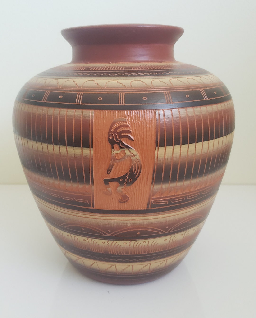 Vintage Red Clay Southwestern Pottery Water Jug, Olla, Seed Jar, or ...