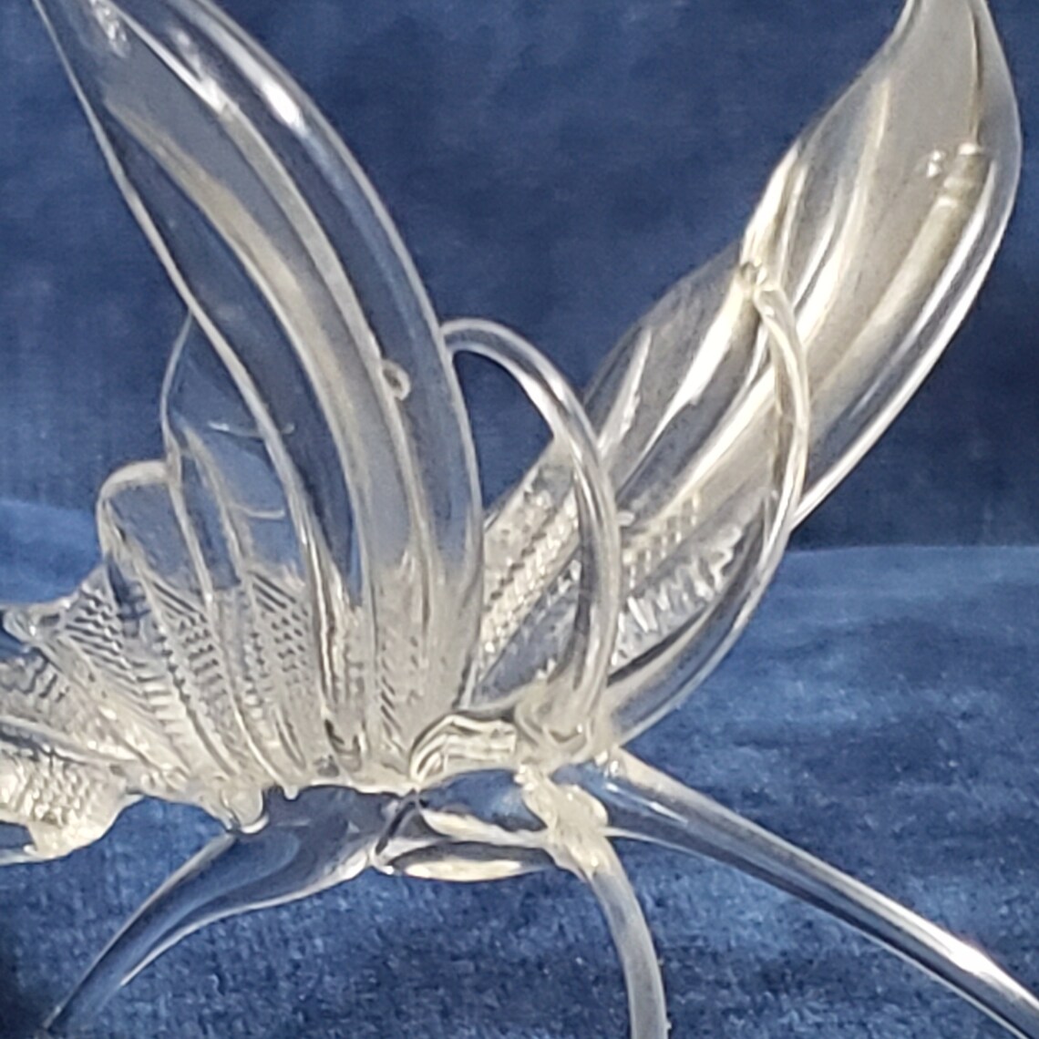 Vintage Hand Blown Glass Butterfly or Moth Decoration, Ornament, or ...