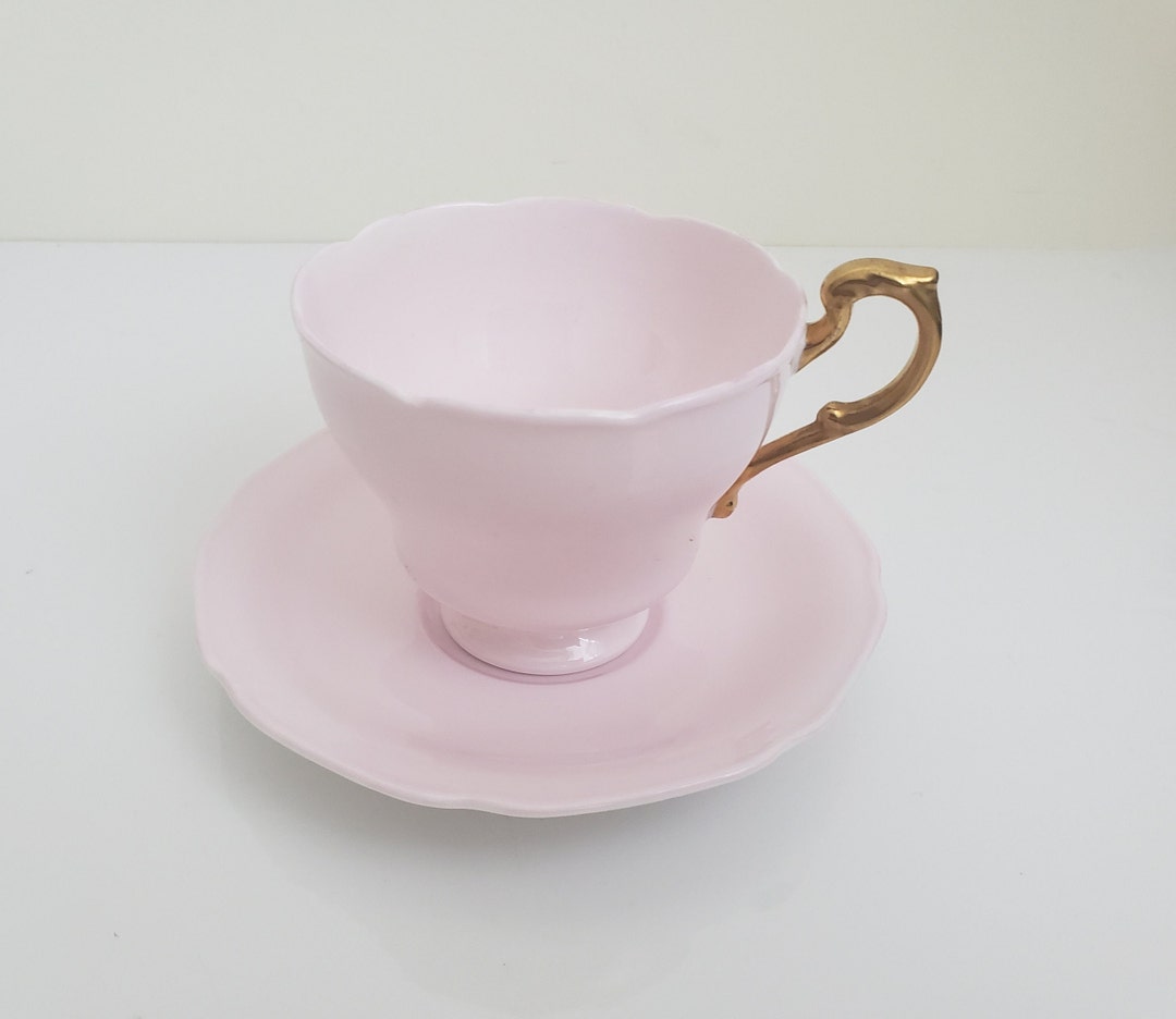 Paragon Double Warrant Light Pink Teacup and Saucer With Gold Handle - Etsy