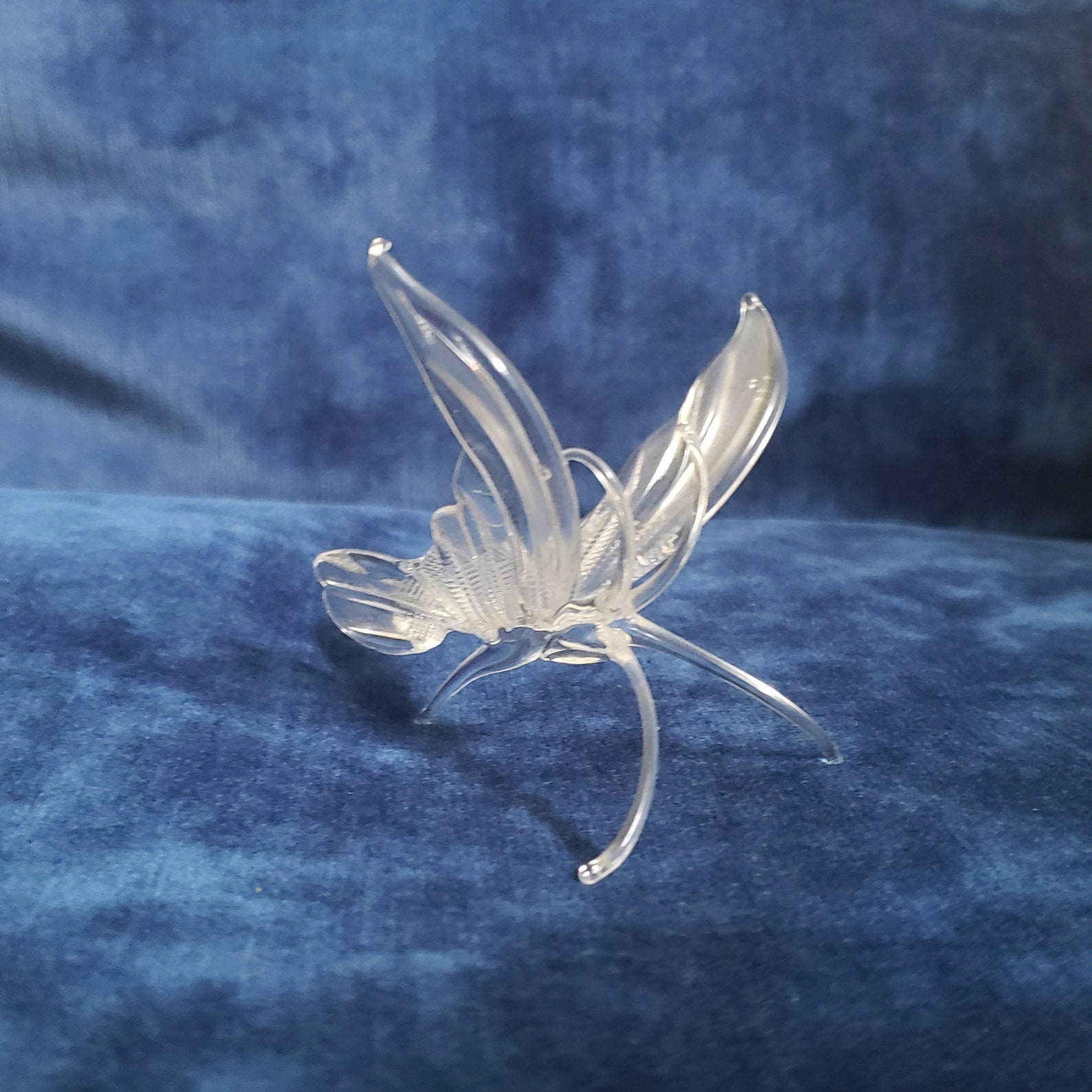 Vintage Hand Blown Glass Butterfly or Moth Decoration, Ornament, or ...