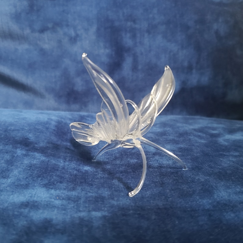 Vintage Hand Blown Glass Butterfly or Moth Decoration, Ornament, or ...