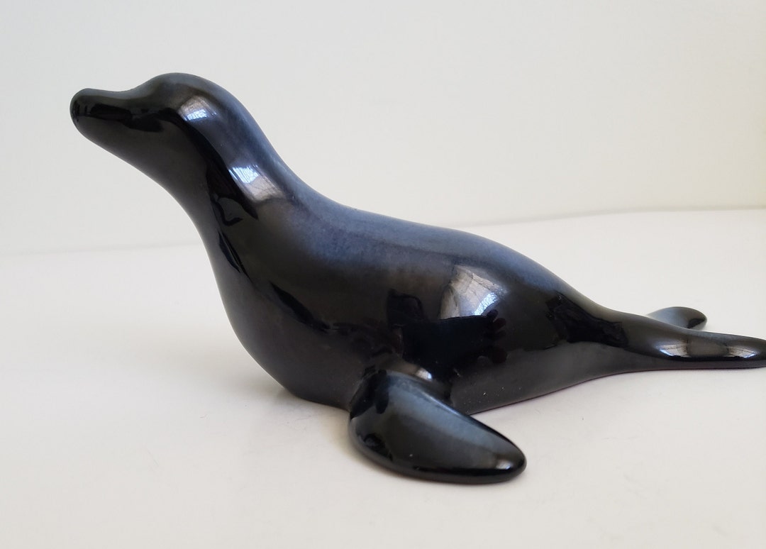 Vintage Blue Mountain Pottery Red Clay Seal Figurine or Statue With ...