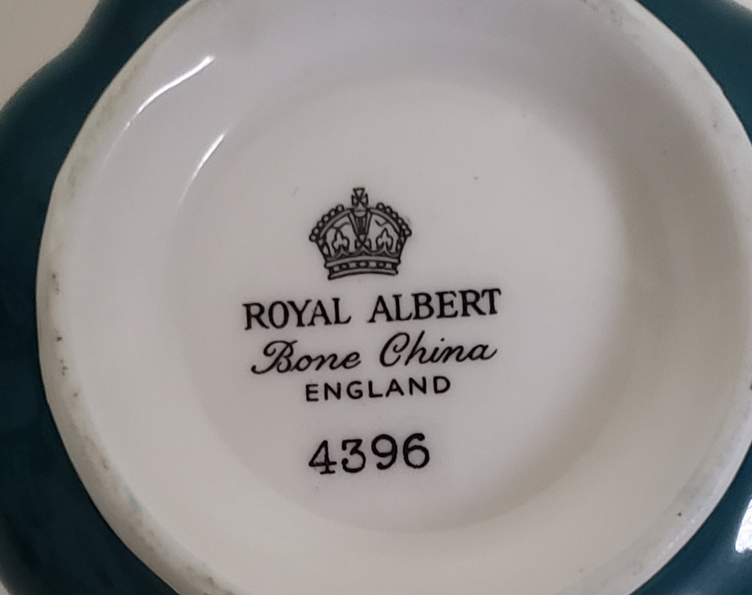 Royal Albert Regal Series Tea Cup and Saucer Set in Teal 4396 - Etsy