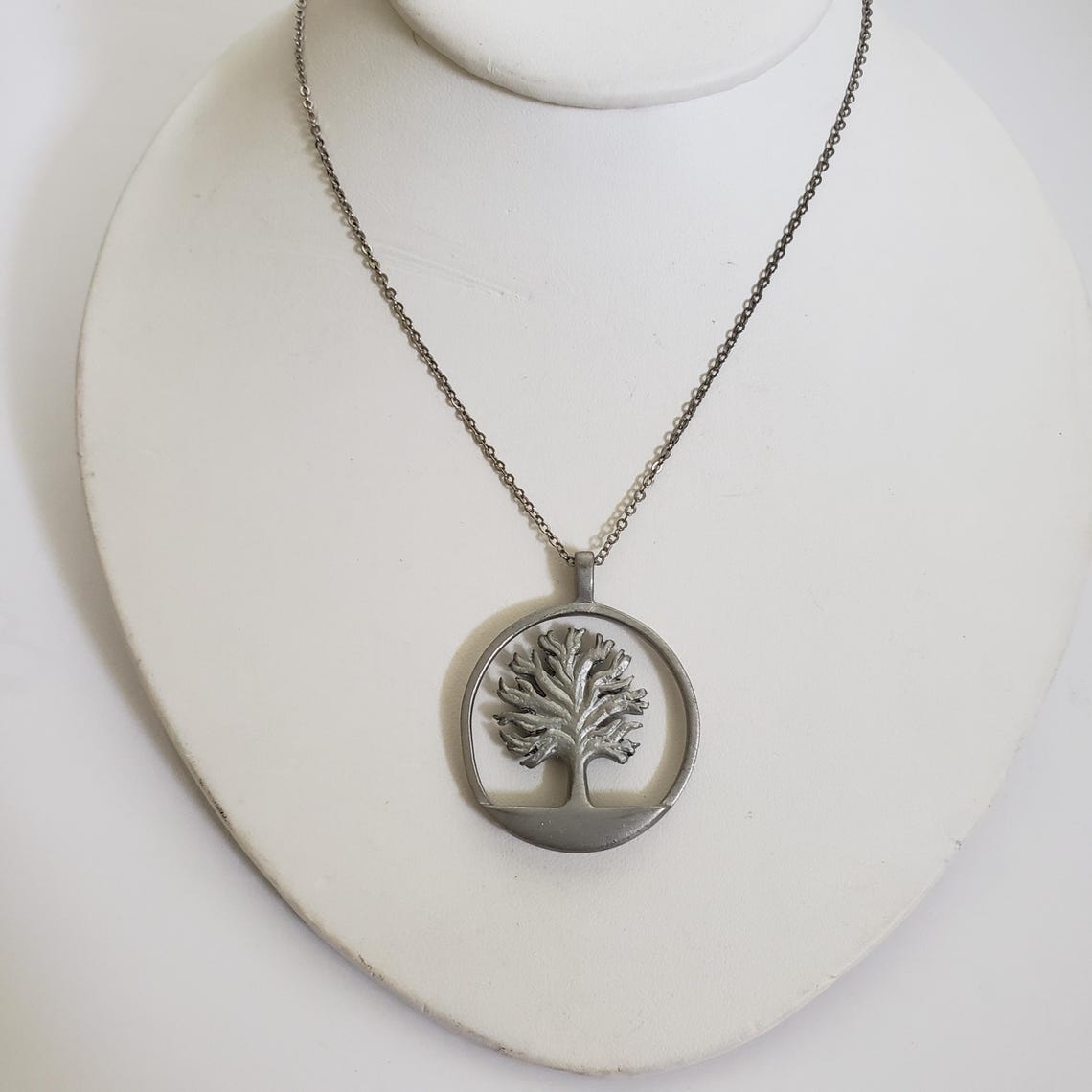Vintage Royal Selangor Pewter Tree of Life Pendant Necklace - Etsy