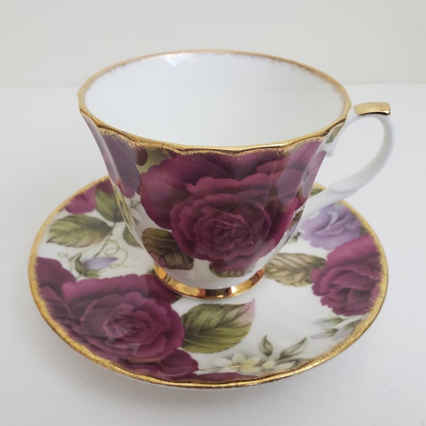 Red Rose Tea Cup - Etsy