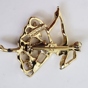 Vintage Gerry's Ballerina Pin, Gold Tone Metal and Pink Rhinestones ...