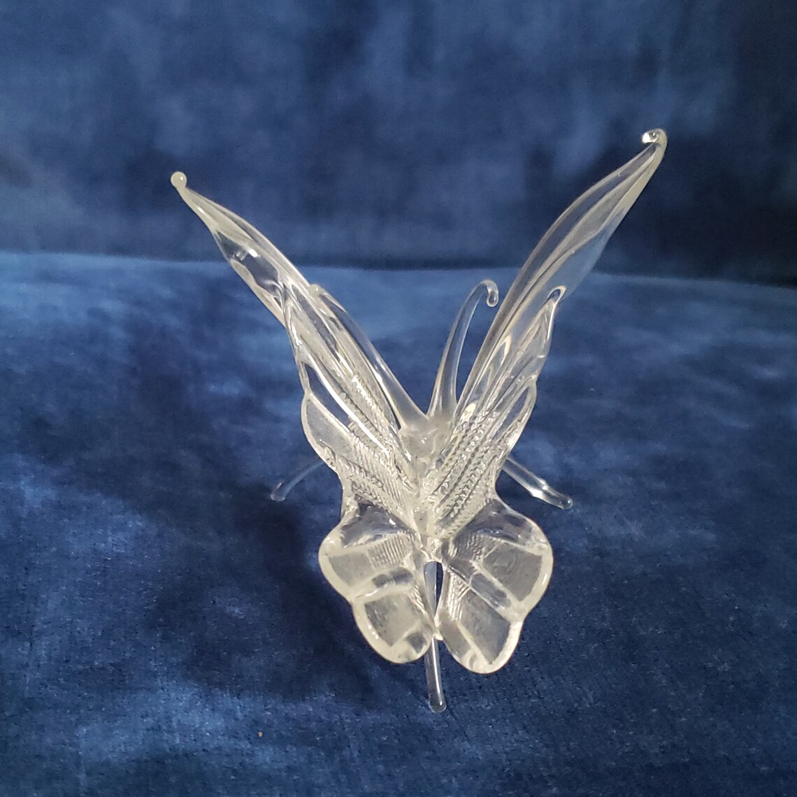 Vintage Hand Blown Glass Butterfly or Moth Decoration, Ornament, or ...
