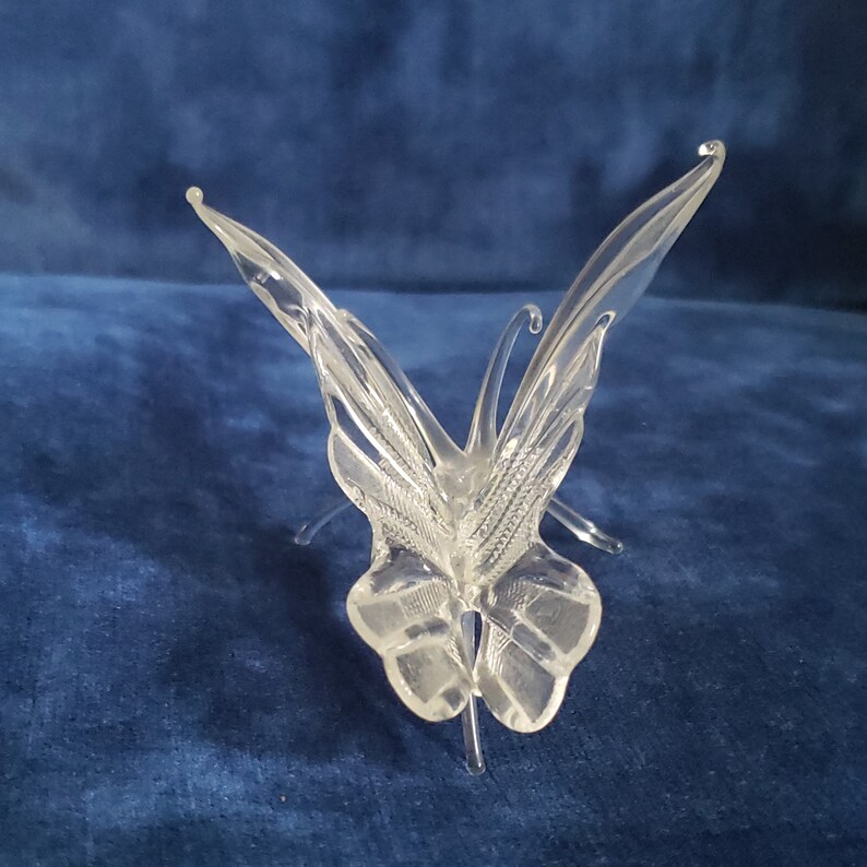 Vintage Hand Blown Glass Butterfly or Moth Decoration, Ornament, or ...