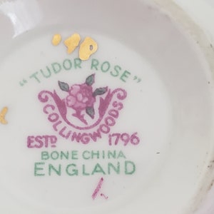 Vintage Collingwoods Tudor Rose Teacup Set: English Bone China - Etsy