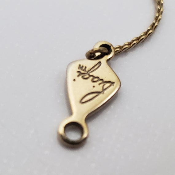 1970's Biagi Minimalist Cubist "E" Monogram Gold Tone… - Gem