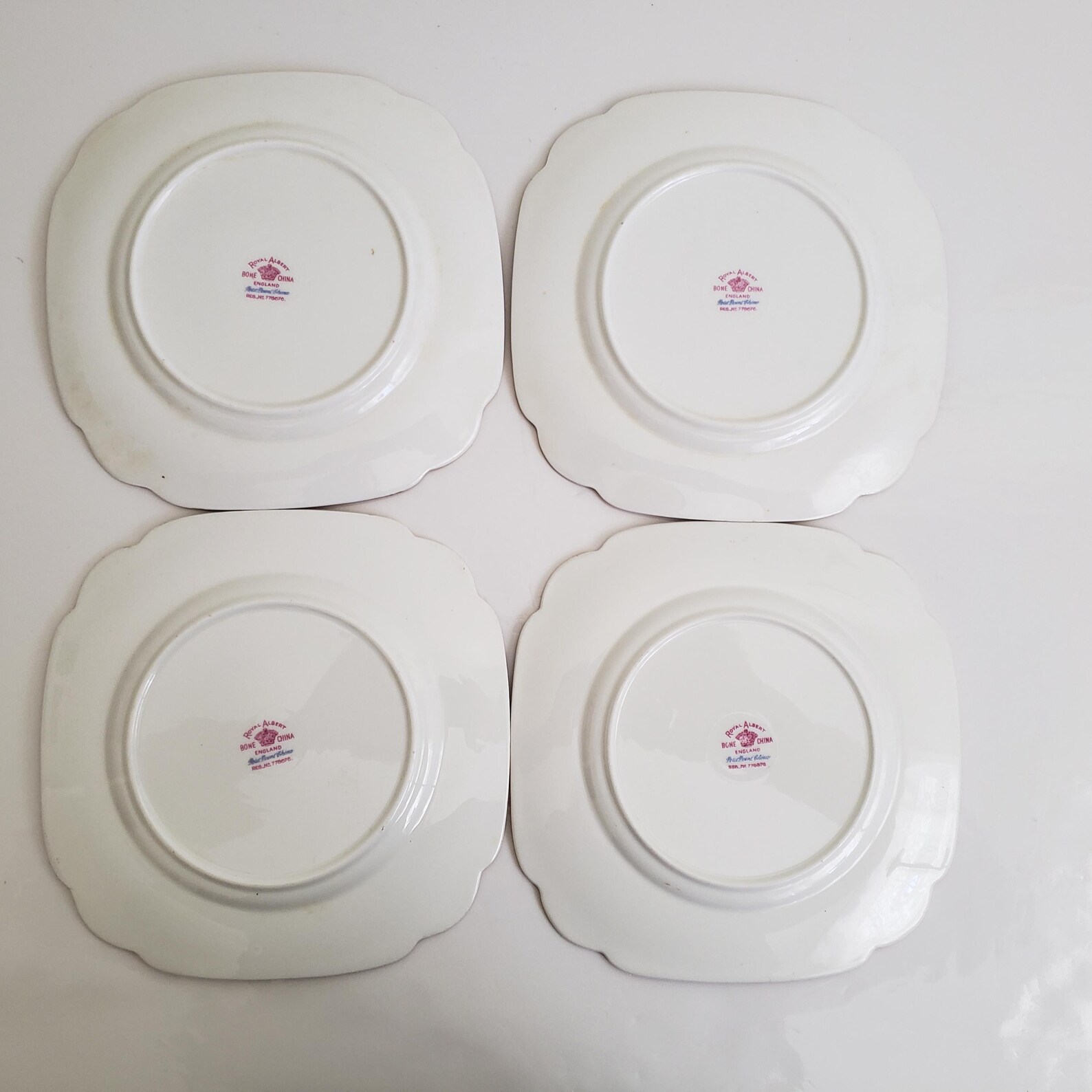 Royal Albert Petit Point Plates: Fine Bone China, Set of Four - Etsy