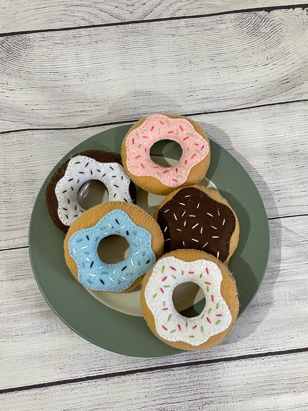 Felt Donuts, Pretend Donuts, Felt Play Food, Stocking Stuffer, Pretend ...