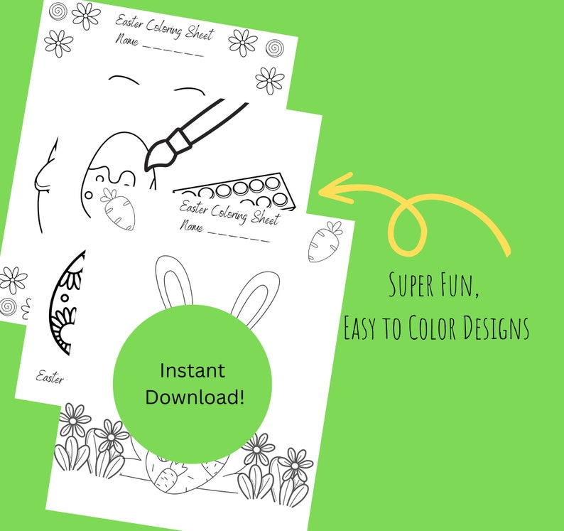 Easter Coloring Page Printable Easter Kid Activity Kids Activity Easter ...