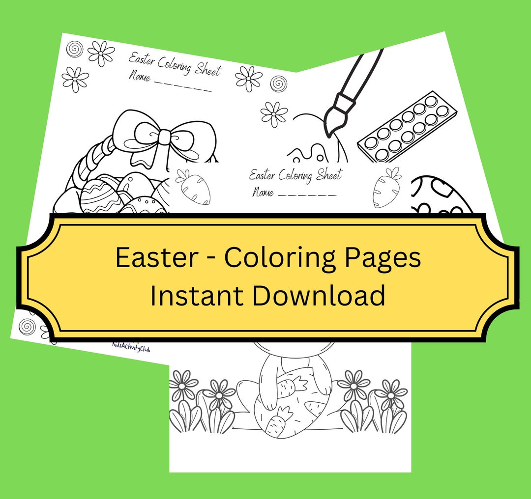 Easter Coloring Page Printable Easter Kid Activity Kids Activity Easter ...