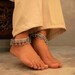 Handcrafted Sterling Silver Ghughri Ankle Kada, Indian Jaipuri Jewelry ...