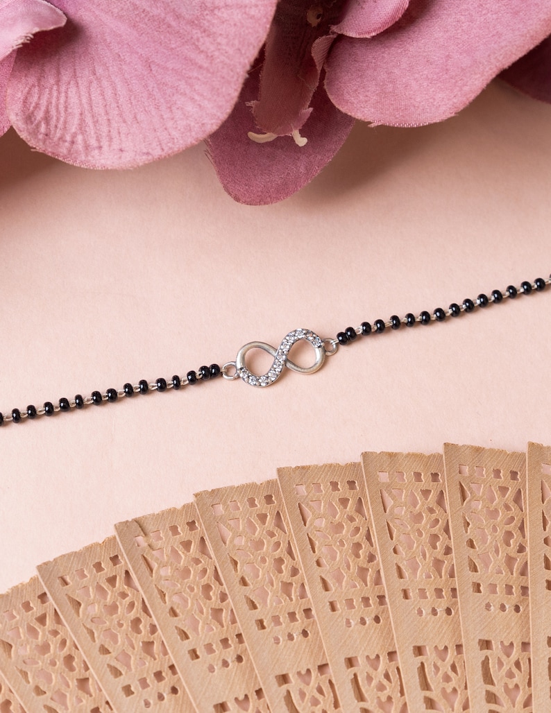 925 Sterling Silver Adya Infinity Knot Hand Mangalsutra, Handcrafted ...