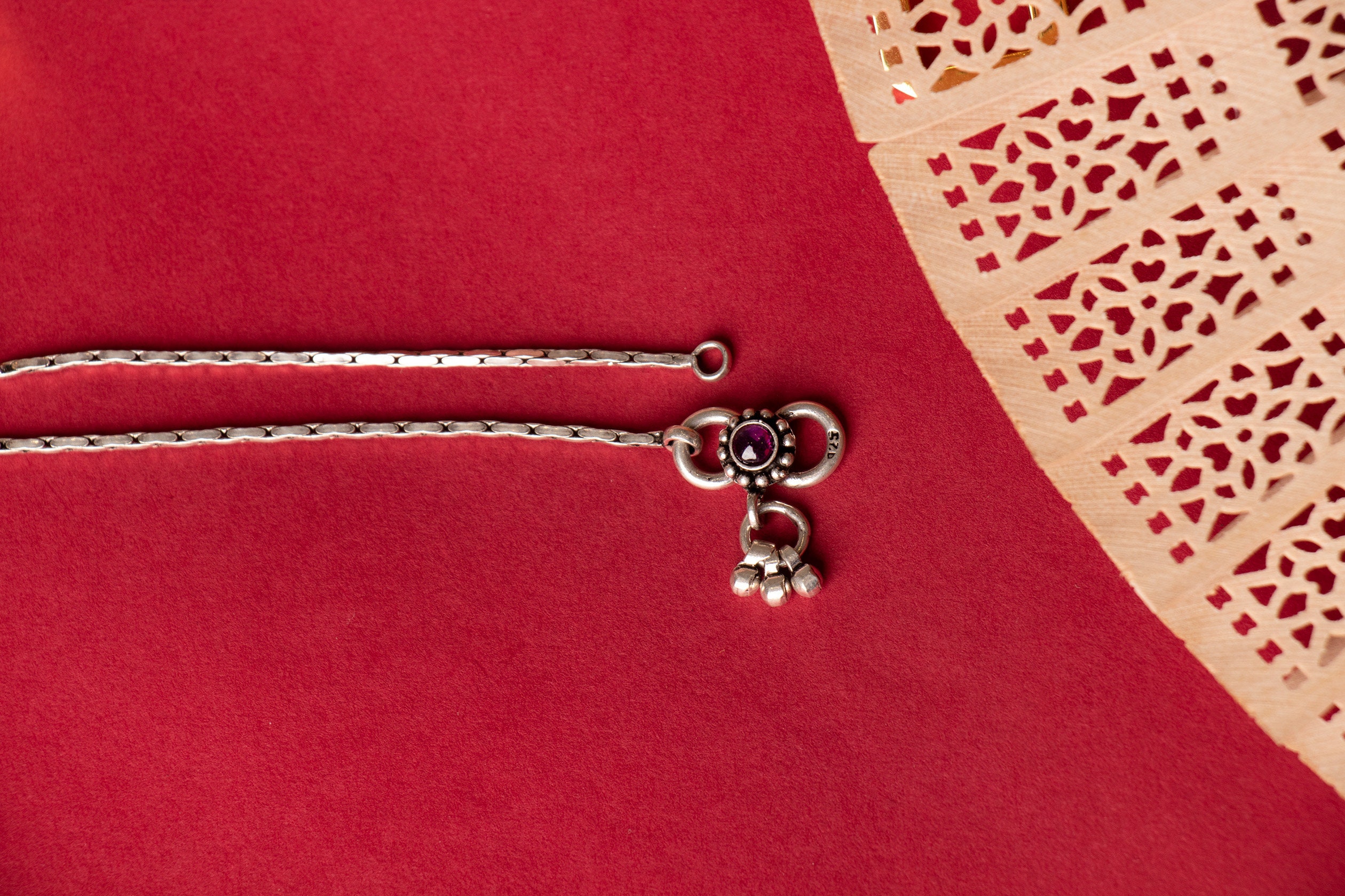 925 Sterling Silver Mizoya Tri Peacock Motif Anklet, Handcrafted ...