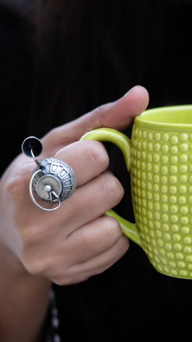 925 Sterling Silver Retro Ketli Chai Ring Statement - Etsy