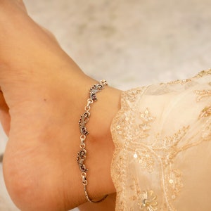 925 Sterling Silver Mizoya Tri Peacock Motif Anklet, Handcrafted ...