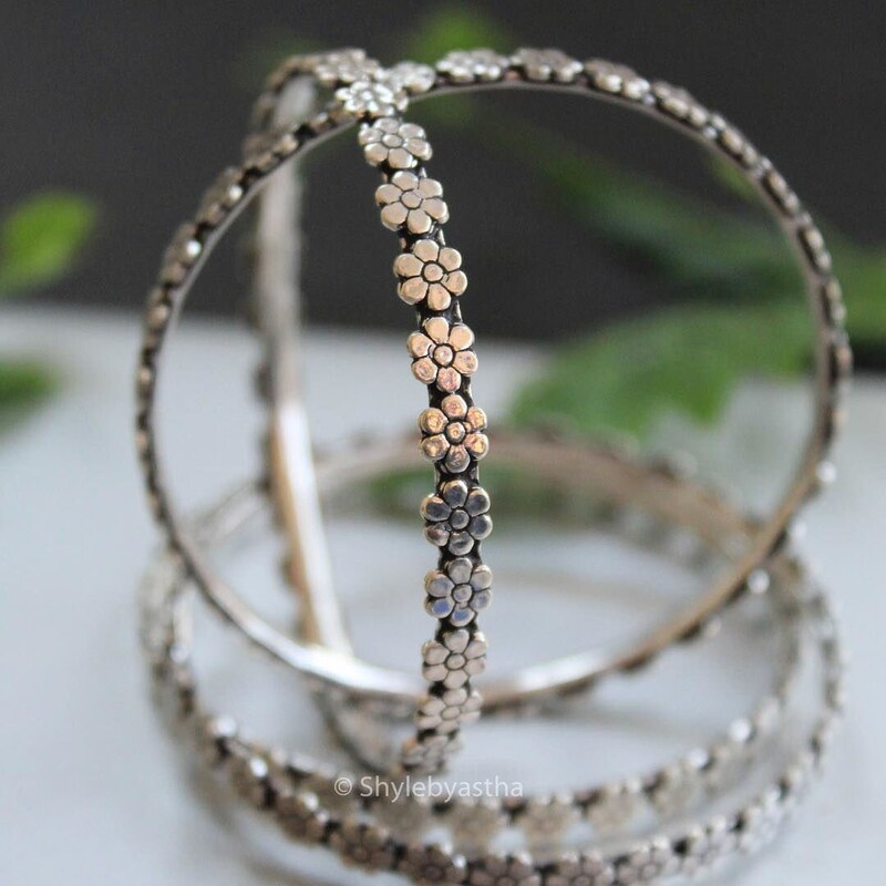 Flower Bangle - Etsy