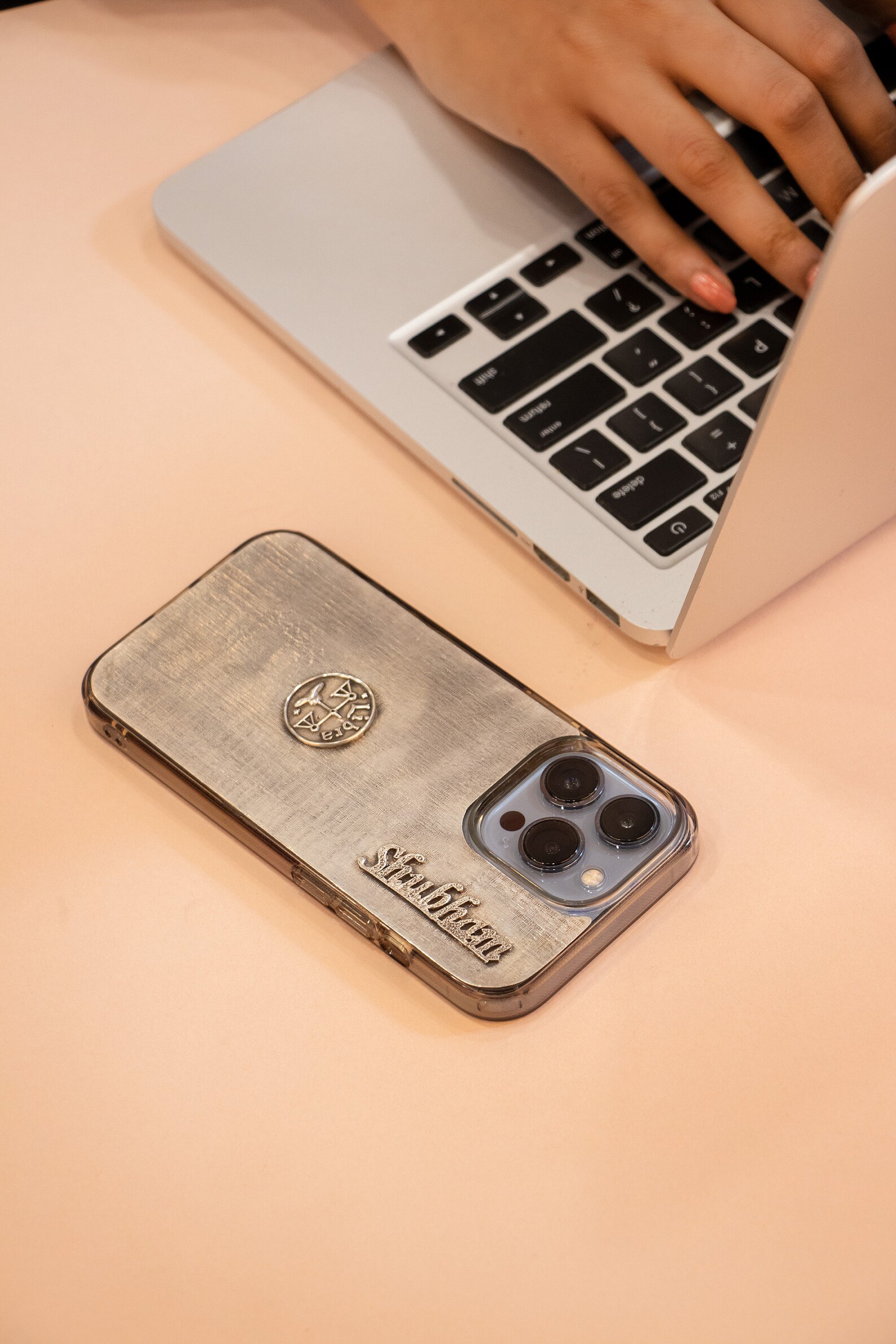 925 Sterling Silver Mahro Personalised Cell Phone Case, Handcrafted ...