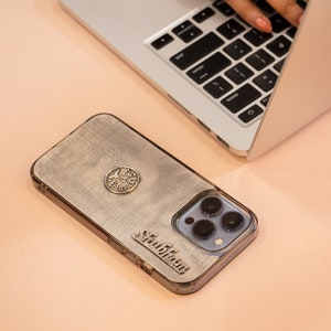 925 Sterling Silver Mahro Personalised Cell Phone Case, Handcrafted ...