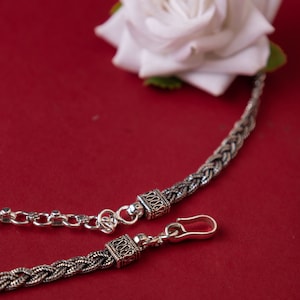 925 Sterling Silver Adya Intricate Braid Knot Kamarchain, Indian Pure ...
