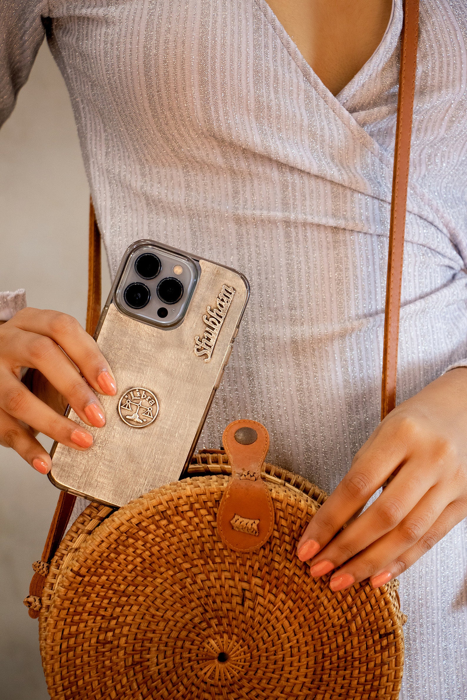 925 Sterling Silver Mahro Personalised Cell Phone Case, Handcrafted ...