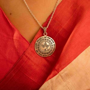 Handcrafted Sterling Silver Durga Maa Pendant, Oxidized Indian Jewelry ...