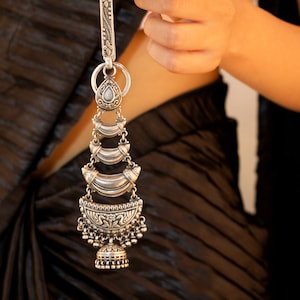 Tattva Statement Layered Ghughri Satka/keychain, 925 Sterling Silver ...