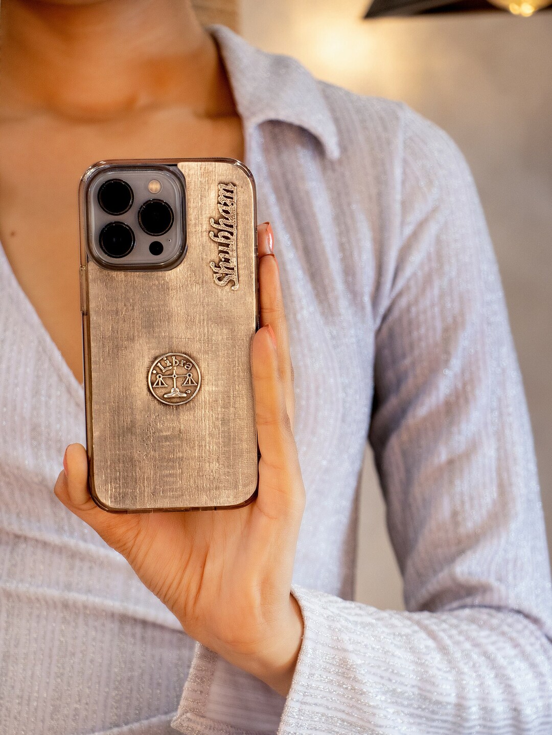 925 Sterling Silver Mahro Personalised Cell Phone Case, Handcrafted ...